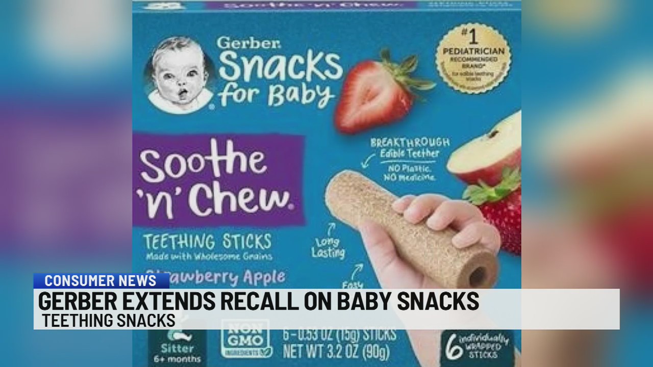 Gerber extends recall on baby snacks