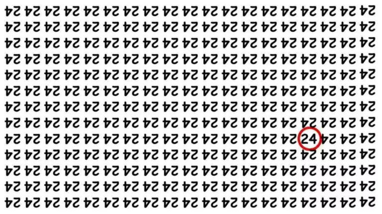 Optical illusion: Only a genius can spot the number 24 in a sea of ...