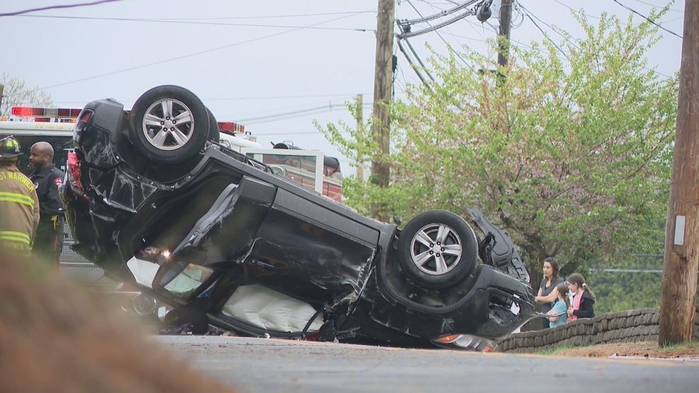 Driver flees after rolled car knocks out power to neighborhood