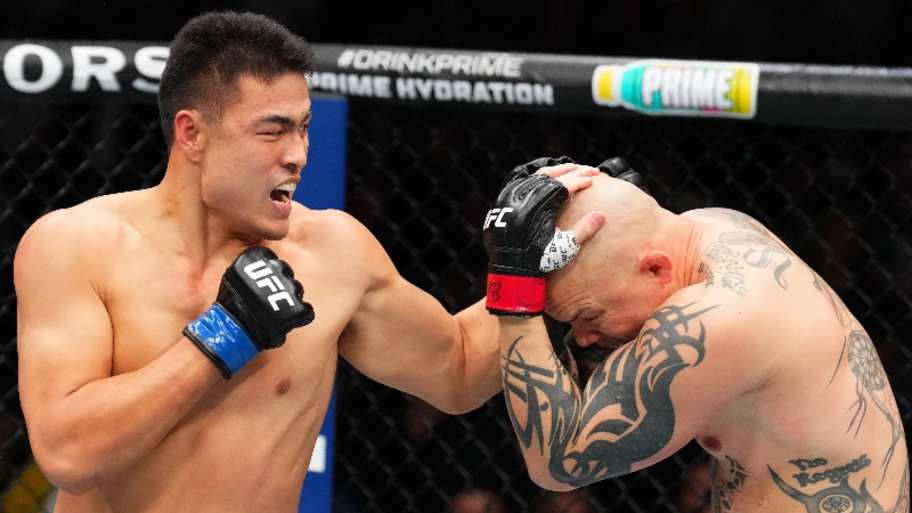 UFC knockout artist spoils veteran's retirement, bloodied fighter ...