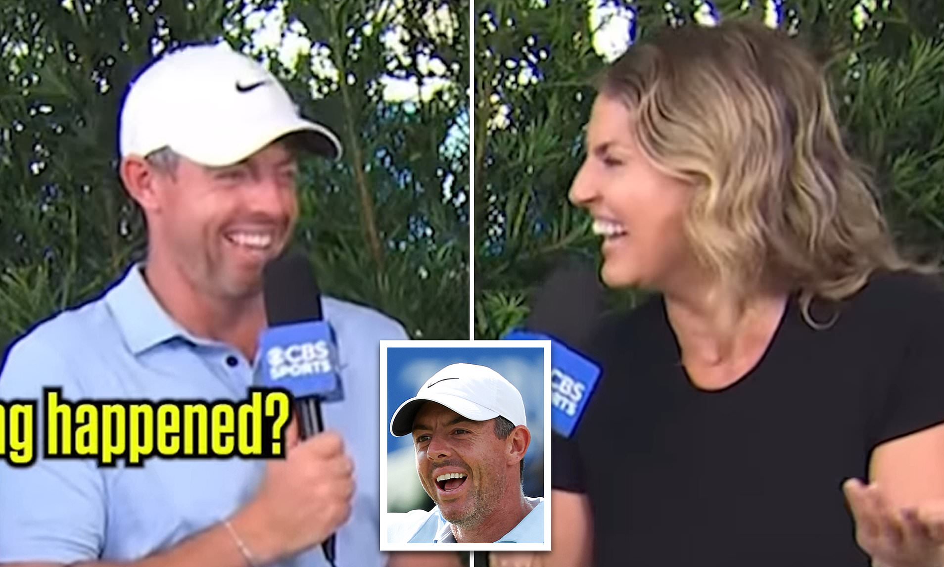 Beaming Rory McIlroy asked by rumored ex-flame Amanda Balionis if he's the 'happiest' he's been ...