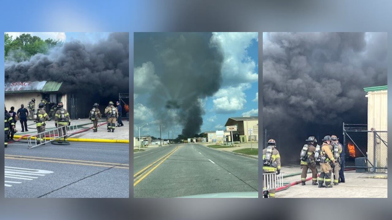 Firefighters respond to 2-alarm fire at Baton Rouge storage facility