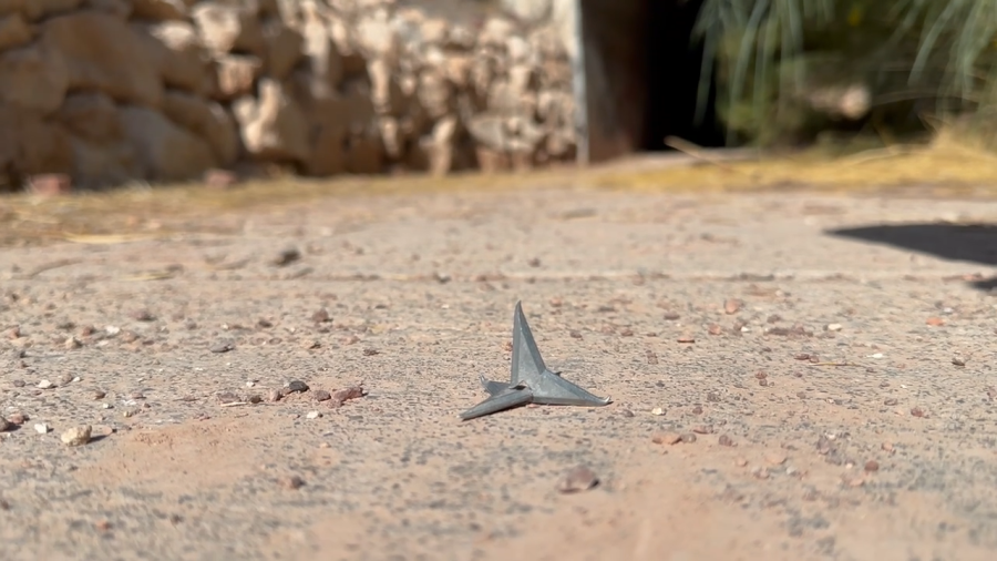 Spy movie-like spikes found on Las Vegas neighborhood trail