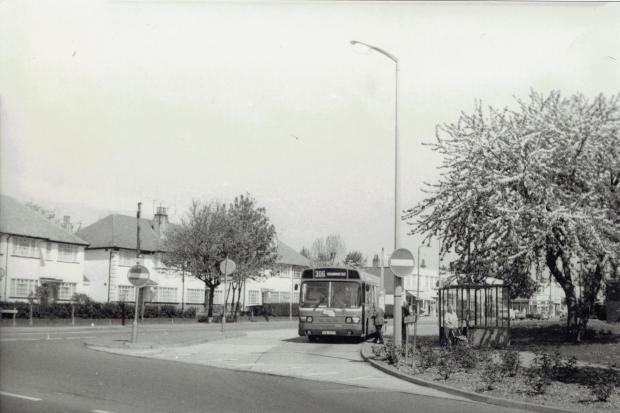 Unusual Watford road junction with a bus lane on the corner