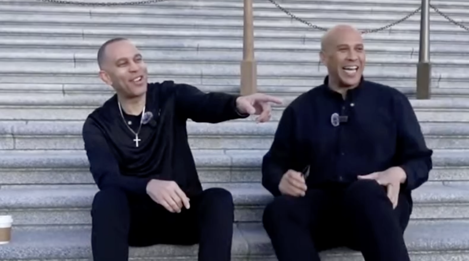 ‘Just Enough People’: Hakeem Jeffries Sits With Corey Booker On Capitol ...