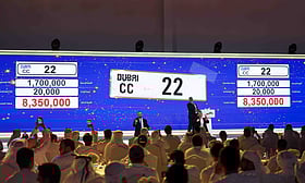 Record-breaking RTA number plates auction rakes in nearly Dh100 million