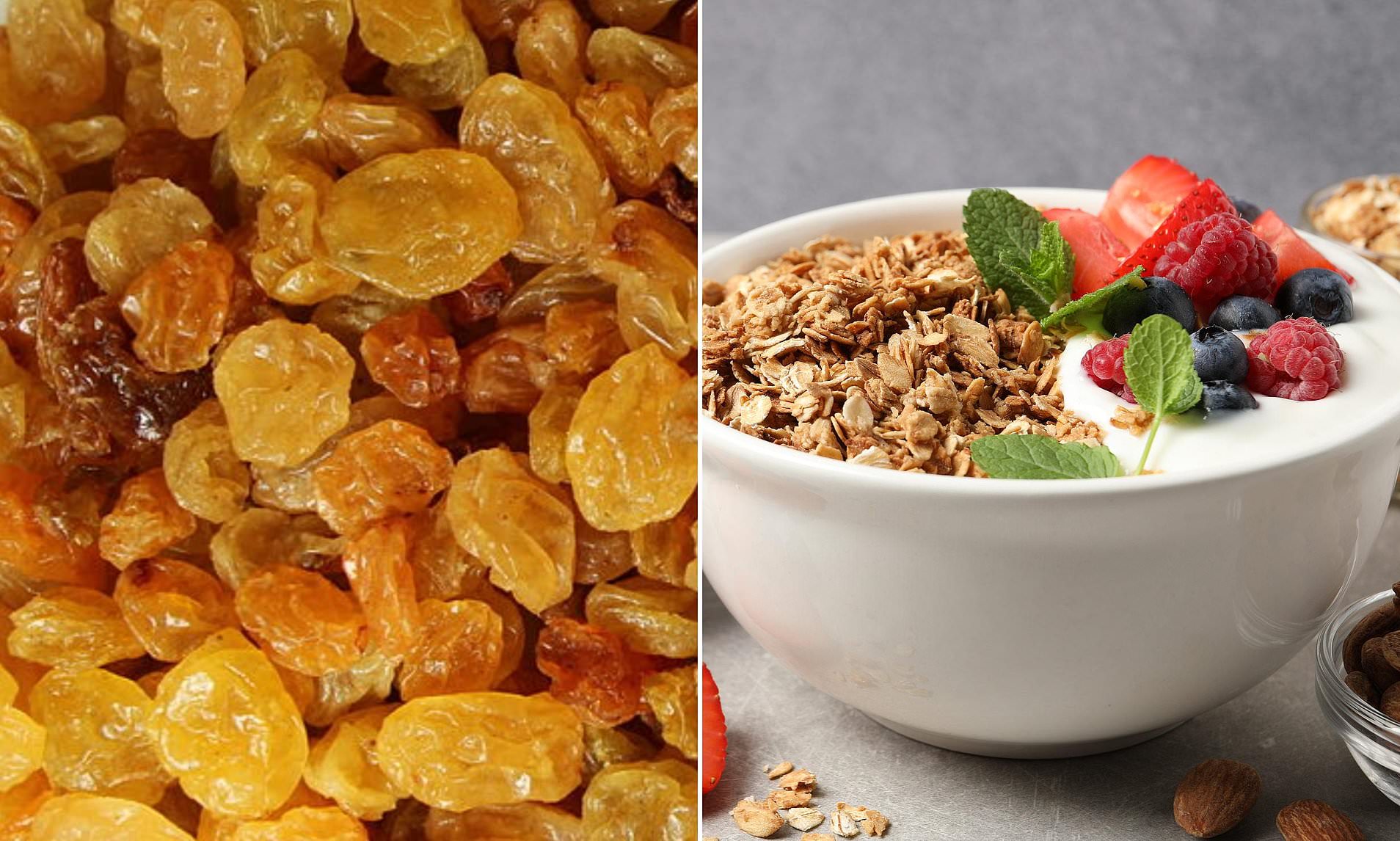 How raisins with your morning cereal could help you live longer