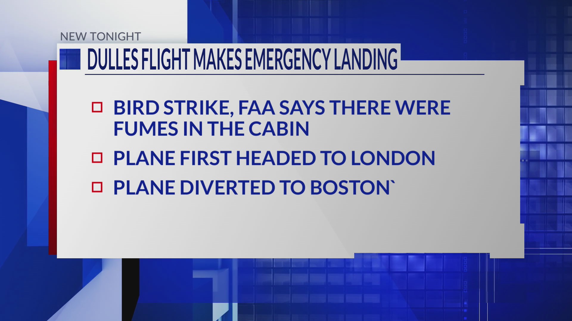 Dulles flight makes emergency landing