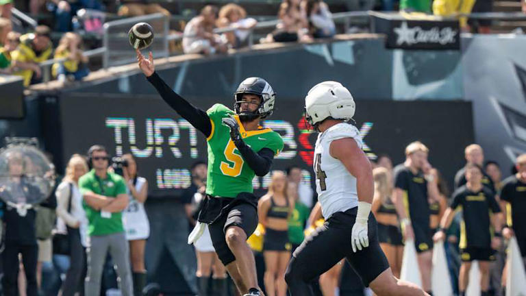 Oregon Ducks' Dante Moore Reveals Growth As Leader After Spring Game
