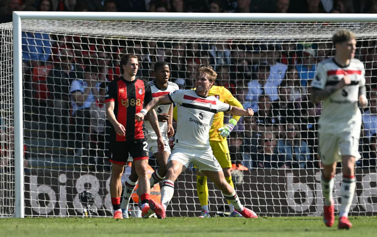 Bournemouth 1-1 Manchester United: Rasmus Hojlund scores 96th-minute ...