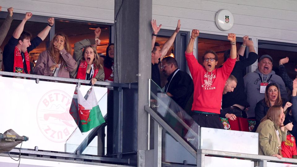 Ryan Reynolds celebrates Wrexham football club’s historic promotion