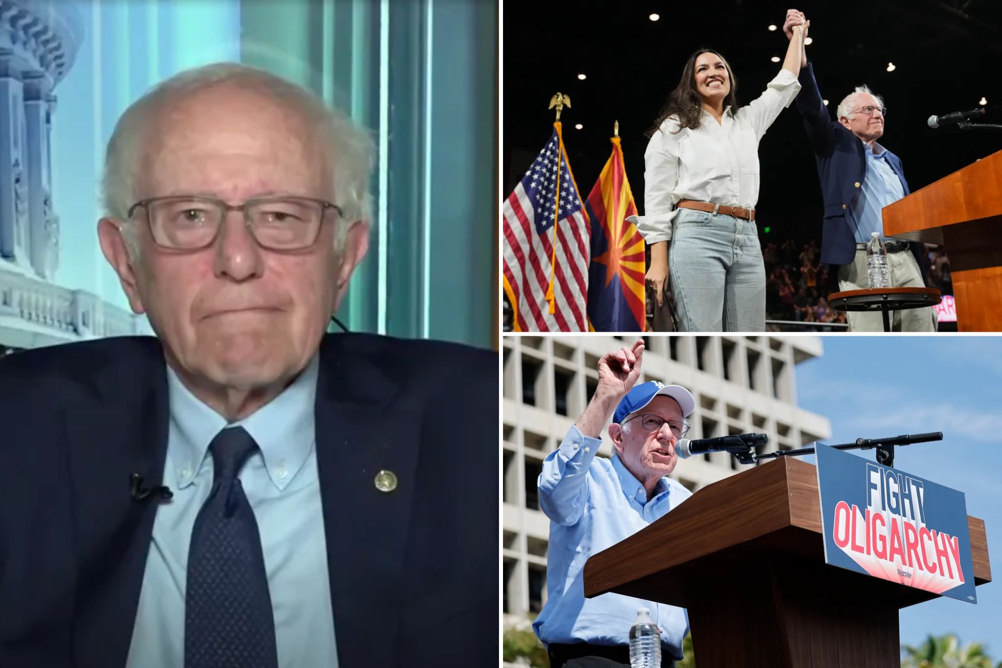 Bernie Sanders denies he, AOC are starting a third party but scolds ...