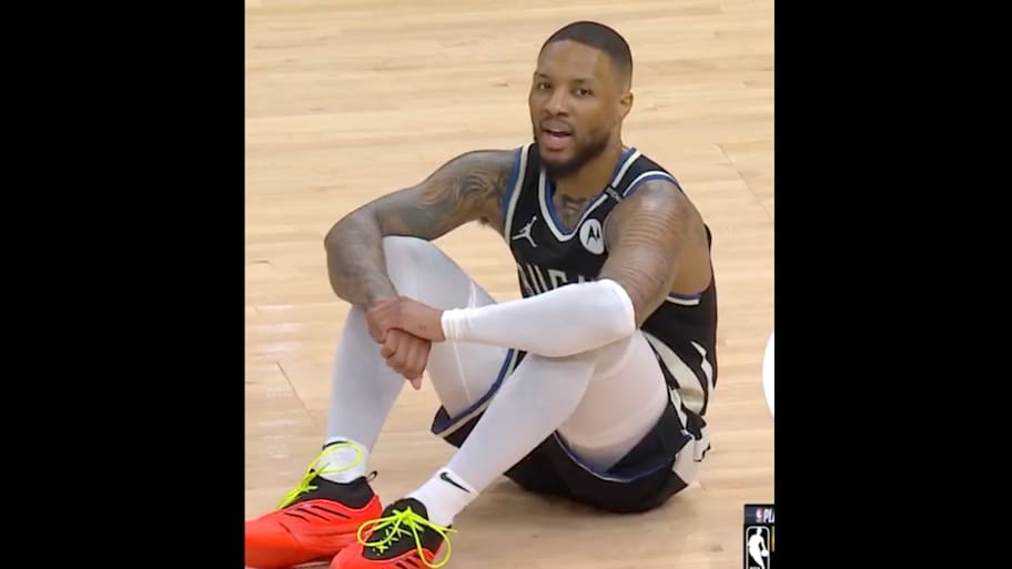 NBA World Reacts to Damian Lillard's Possible Achilles Injury During ...