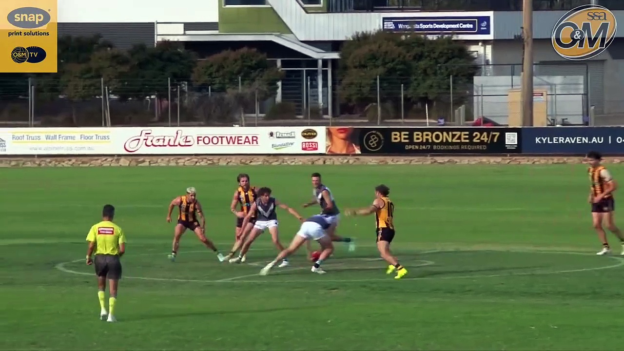 Charlie Sanson takes a pack mark