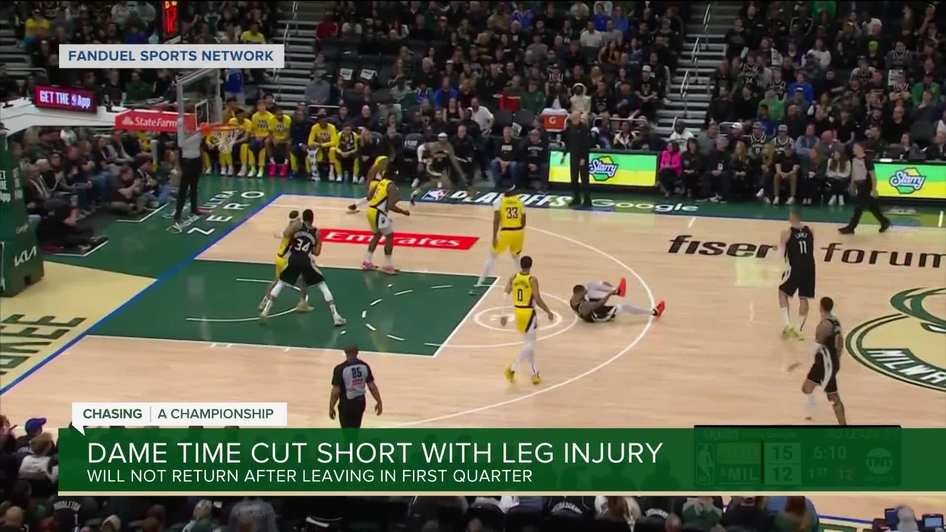 Dame time cut short with leg injury