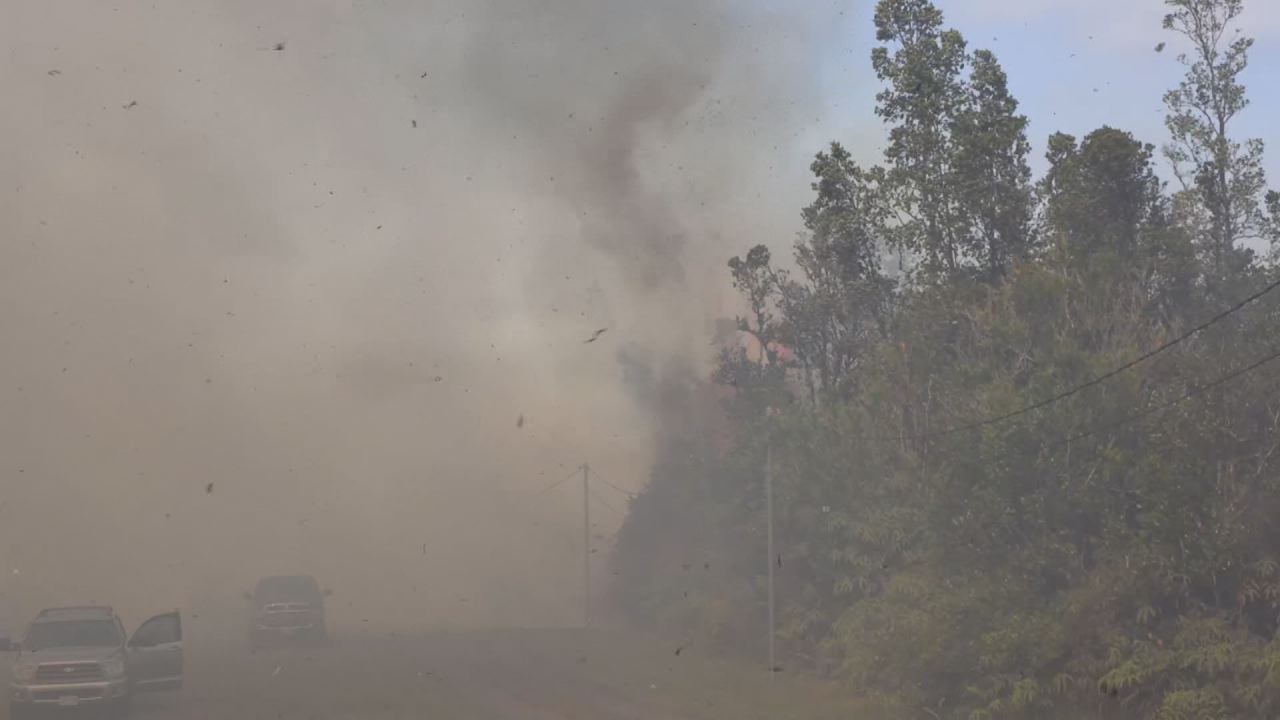 Brush fire breaks out in Mountain View area, flames reach tree level