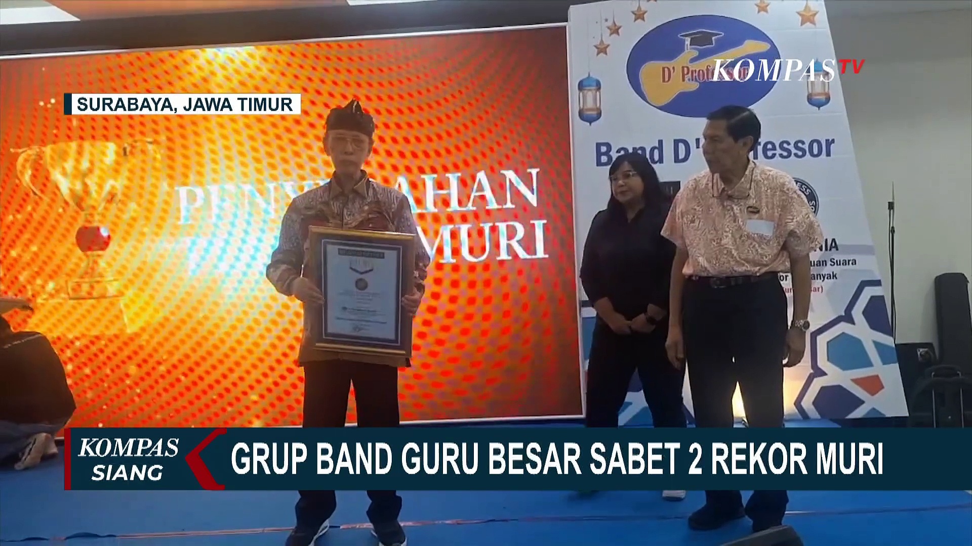 D'Professor, Band Rock Berisi 92 Guru Besar Surabaya Raih Dua Rekor MURI