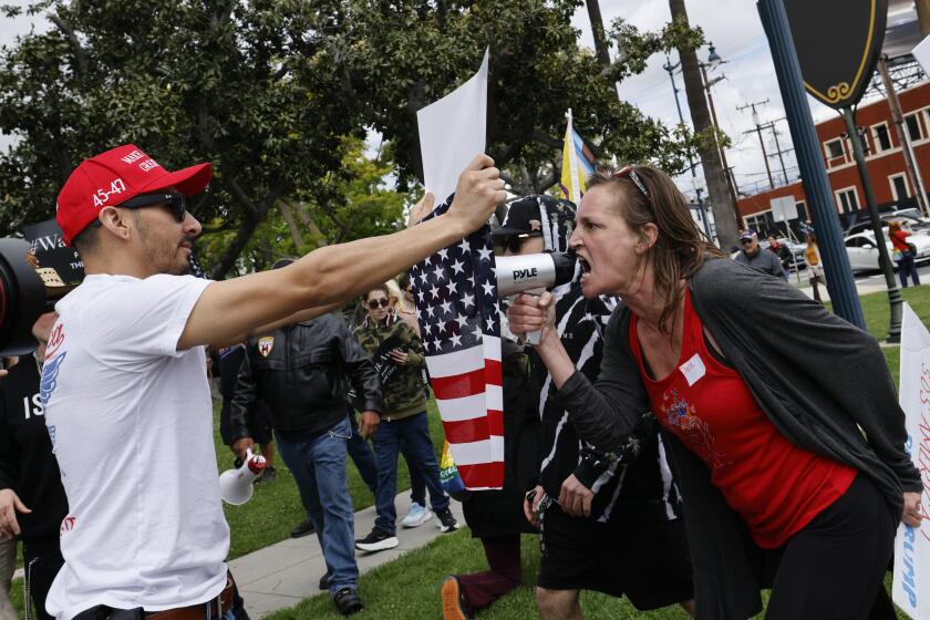 Trump supporters look for disaffected Democrats in West Hollywood and ...