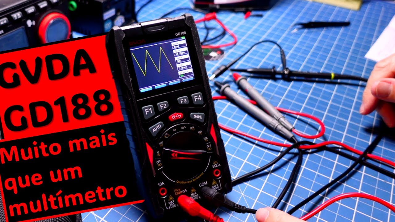 GD188 - Multímetro, Osciloscópio e Gerador de Sinais, com a Qualidade GVDA