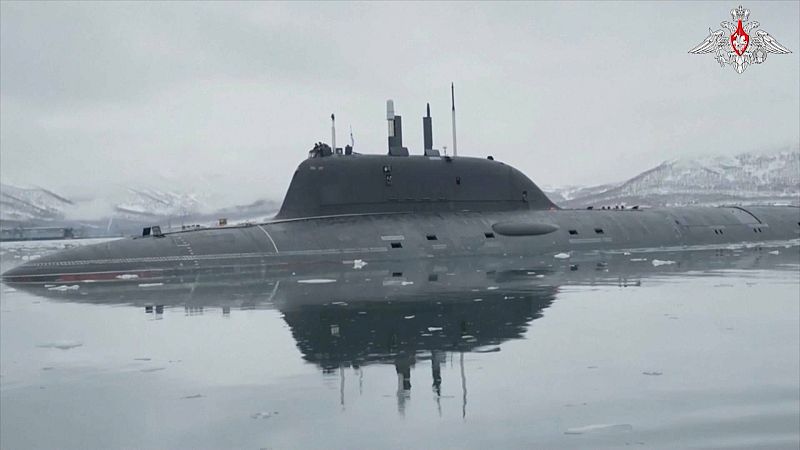 Russian submarine Krasnoyarsk launches missiles during Pacific drill