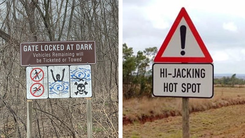 23 Scary Signs That Expose Everyday Risks And Dangers