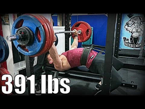 Bench Press PR Attempt! 391lbs (177.5kg)