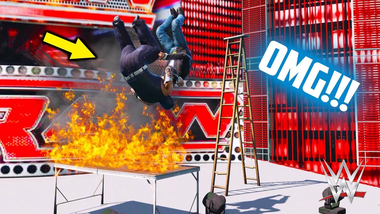 GTA 5 WWE Hardcore TLC Match — Tables, Ladders, and Carnage