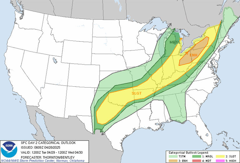 Severe weather forecast: Tornado warnings, watches in effect for parts ...