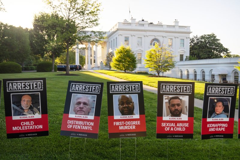 White House displays signs highlighting crime by illegal immigrants