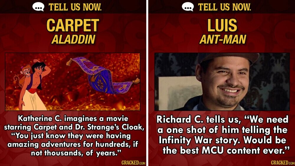 Tell Us Now: 18 Characters Who Deserve Their Own Movies