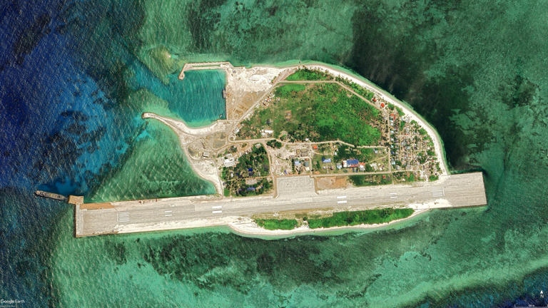 Footage shows Chinese ships near US ally's disputed island base