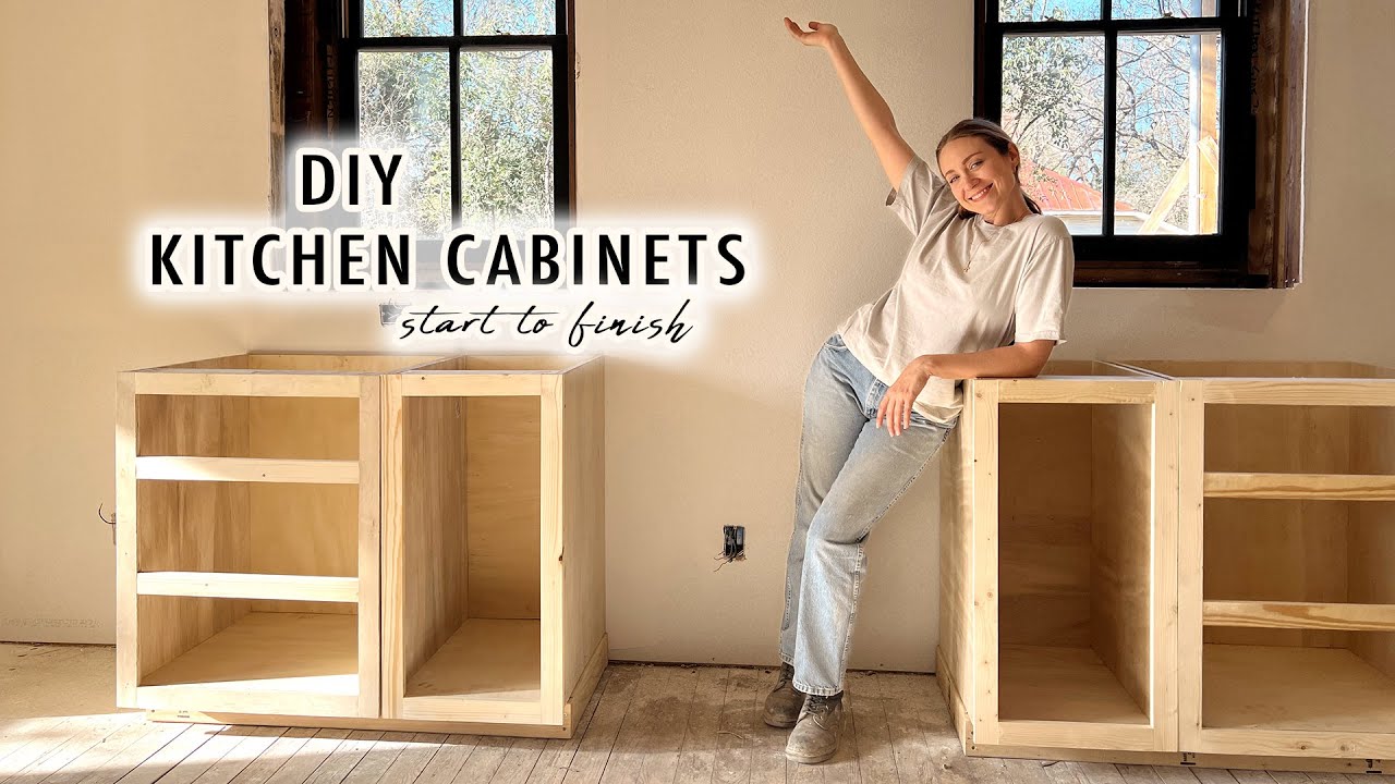 Building kitchen cabinets from scratch for learning DIY skills