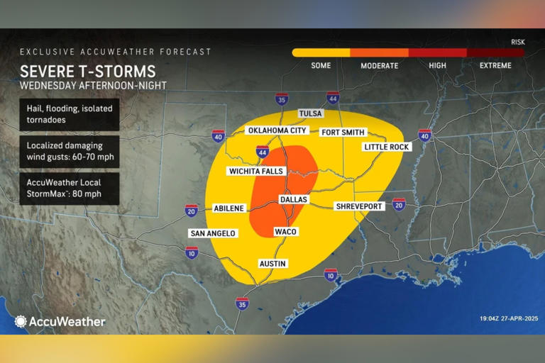 Maps Show States Facing Severe Thunderstorm, Tornado Risk This Week