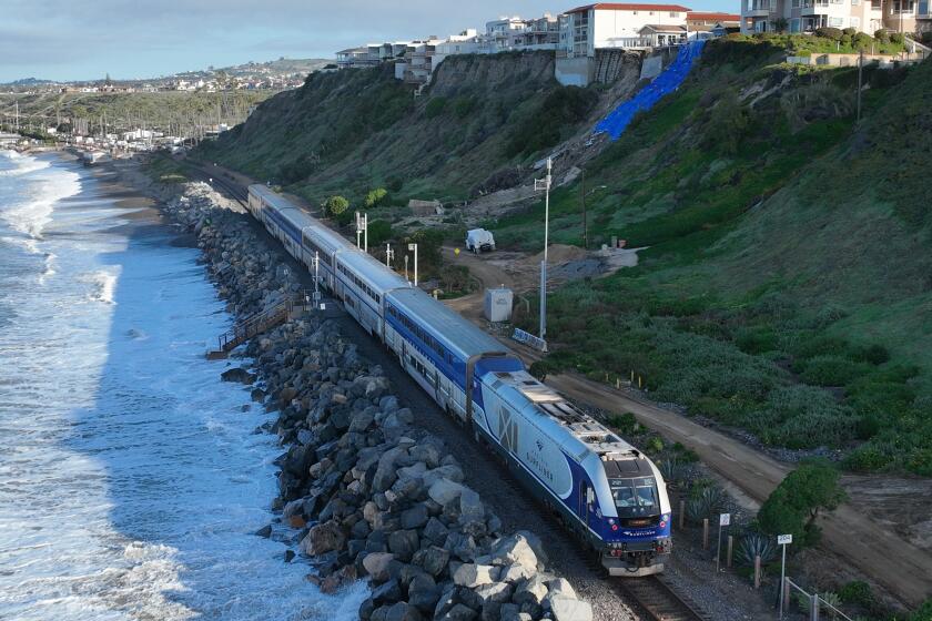 Emergency landslide, erosion repairs halt trains through San Clemente ...