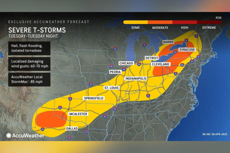 Maps Show States Facing Severe Thunderstorm, Tornado Risk This Week