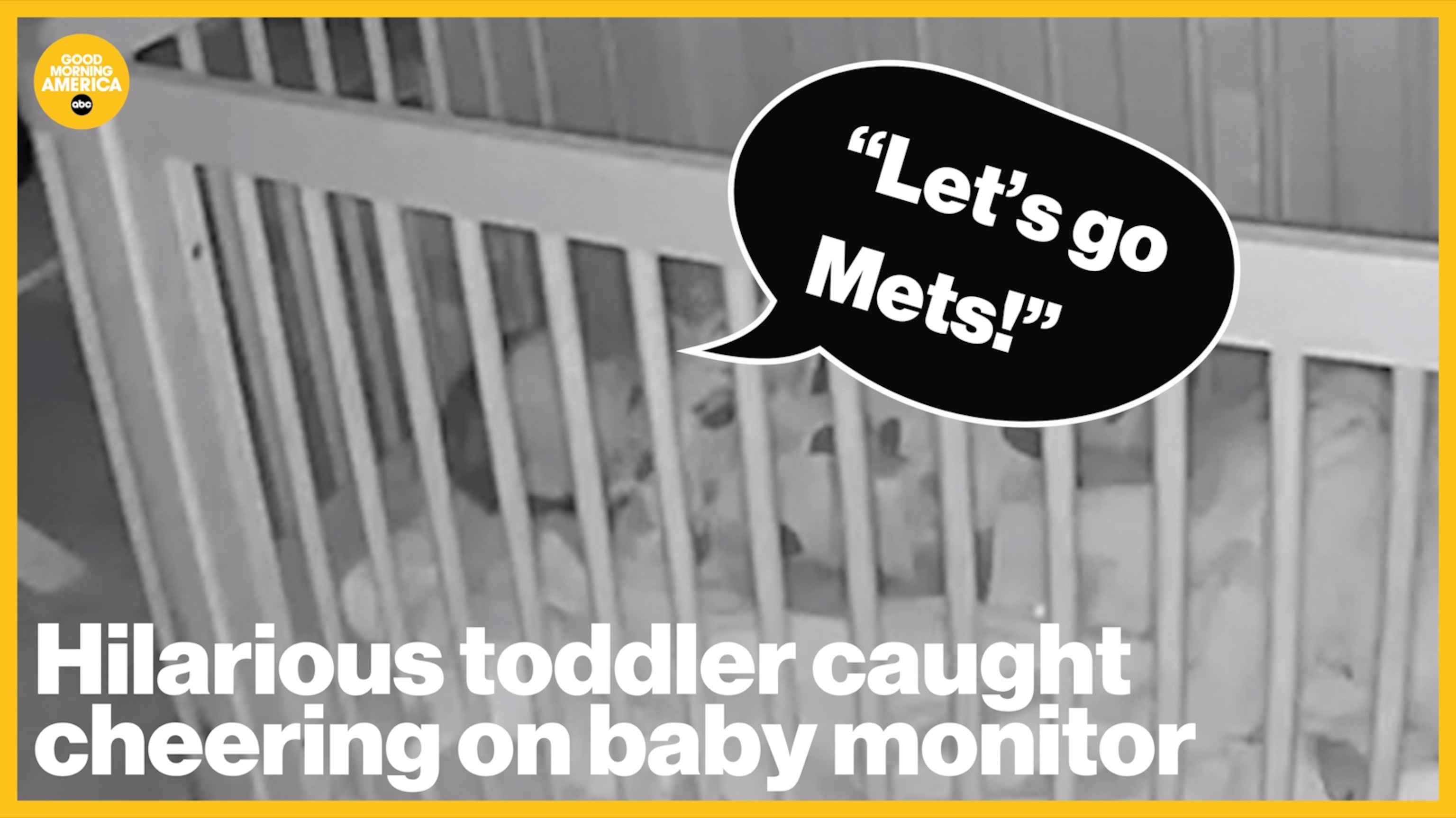 Hilarious 2-year-old caught chanting 'Let's go, Mets' on baby monitor