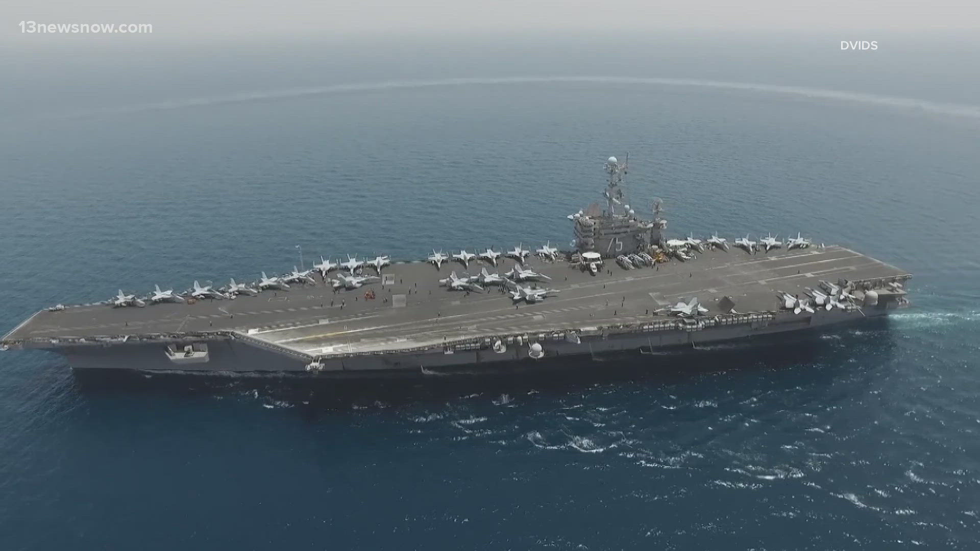 Fighter jet falls overboard off USS Truman in the Red Sea
