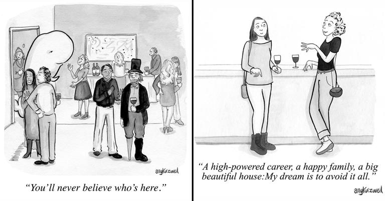 48 Funny Single-Panel Comics From New Yorker Cartoonist Amy Kurzweil ...