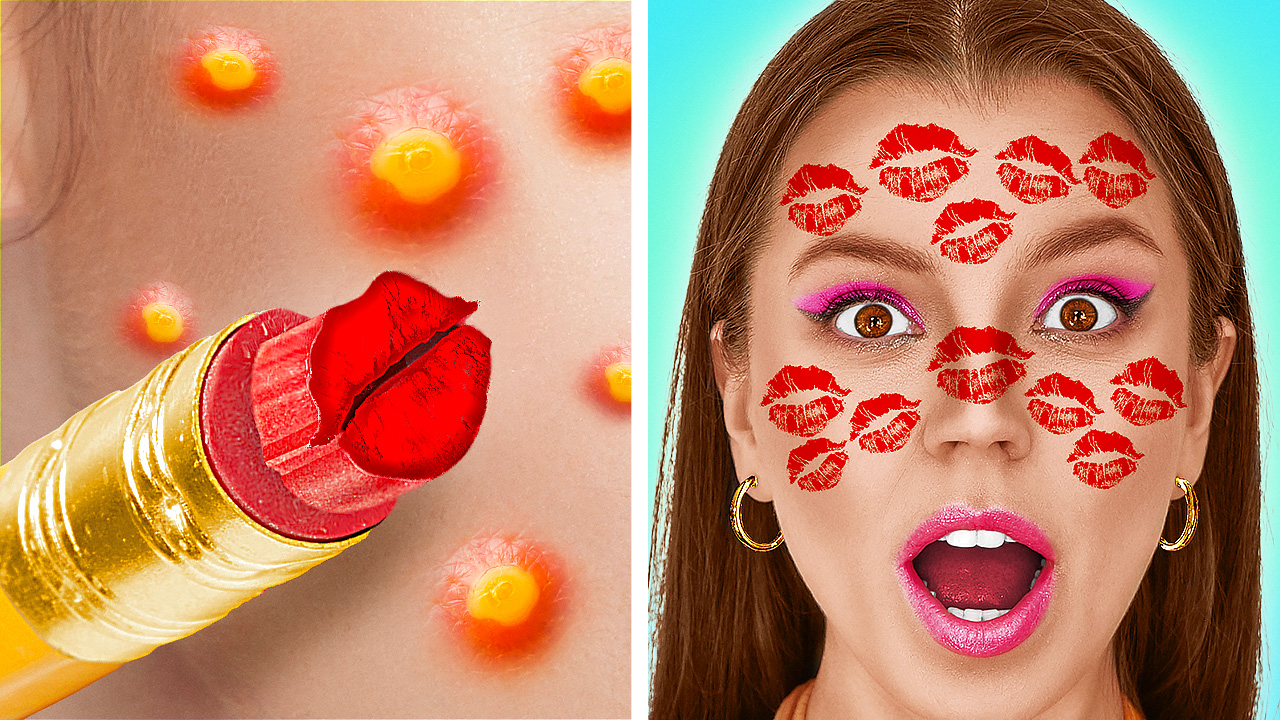 HOW TO HIDE PIMPLES? BEAUTY TRICKS FROM TikTok || Total Makeover! Nerd ...