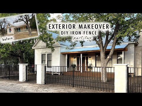 DIY iron fence for exterior renovation with budget tips