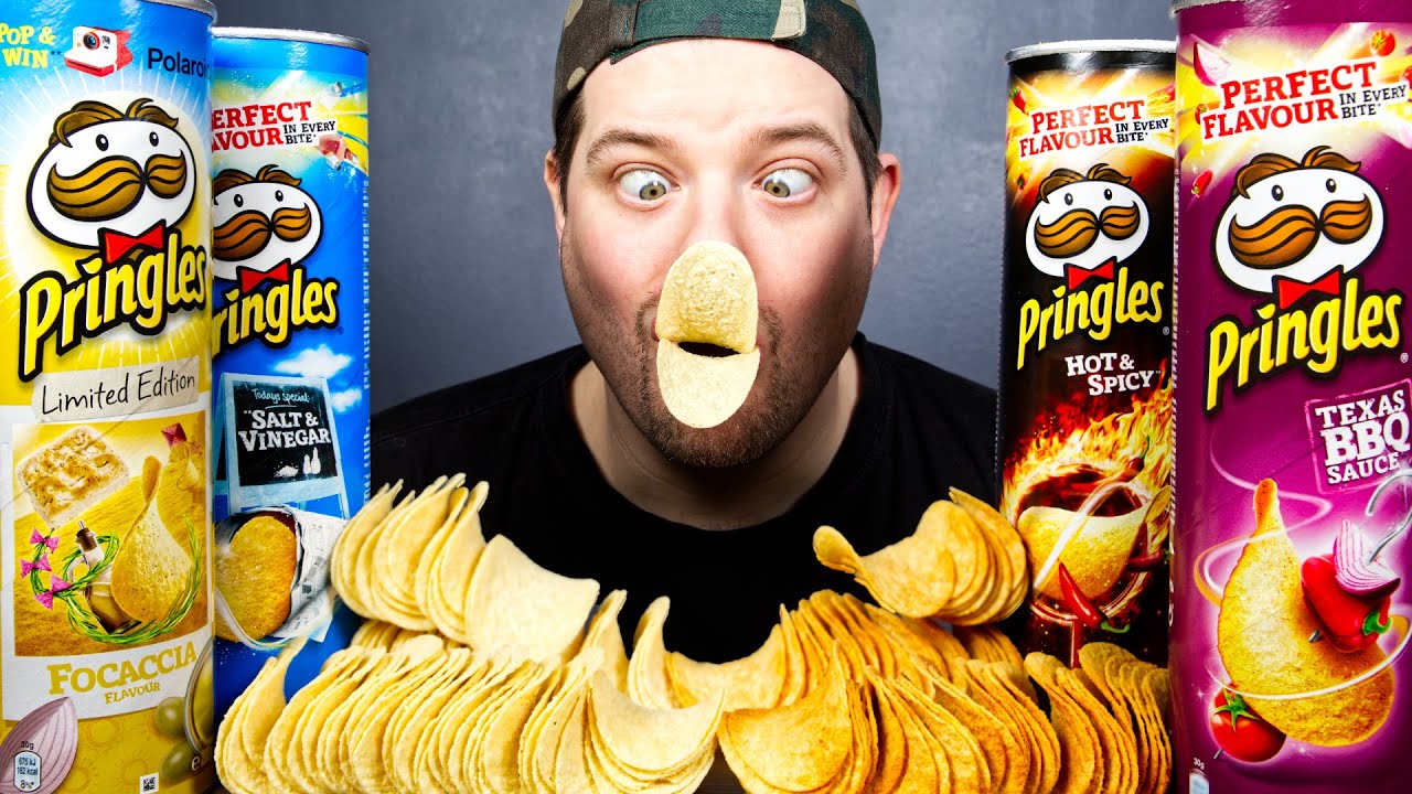 ASMR Pringles Feast: Focaccia, Salt & Vinegar, Texas BBQ, Hot & Spicy