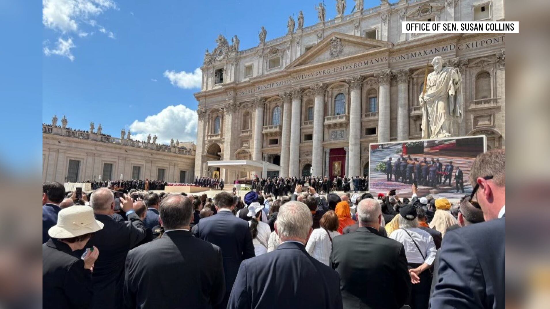 Sen. Collins: attending Pope Francis’ funeral ‘unlike any experience’