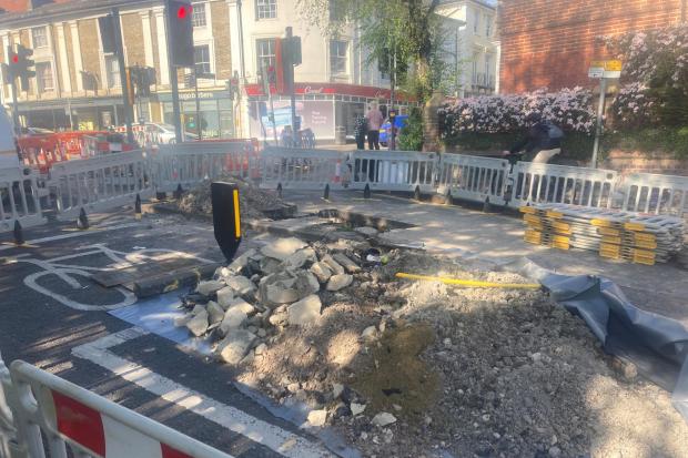 Winchester traffic at standstill during rush hour as gas works continue