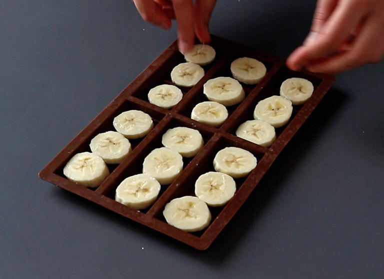 Mini banana, peanut butter and chocolate bars, ultra gourmet with no ...