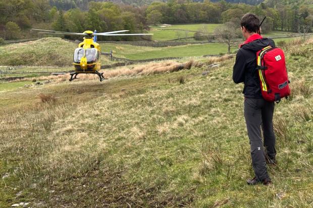 Man suffers badly broken ankle after 15-metre 'stumbling fall' on Helvellyn