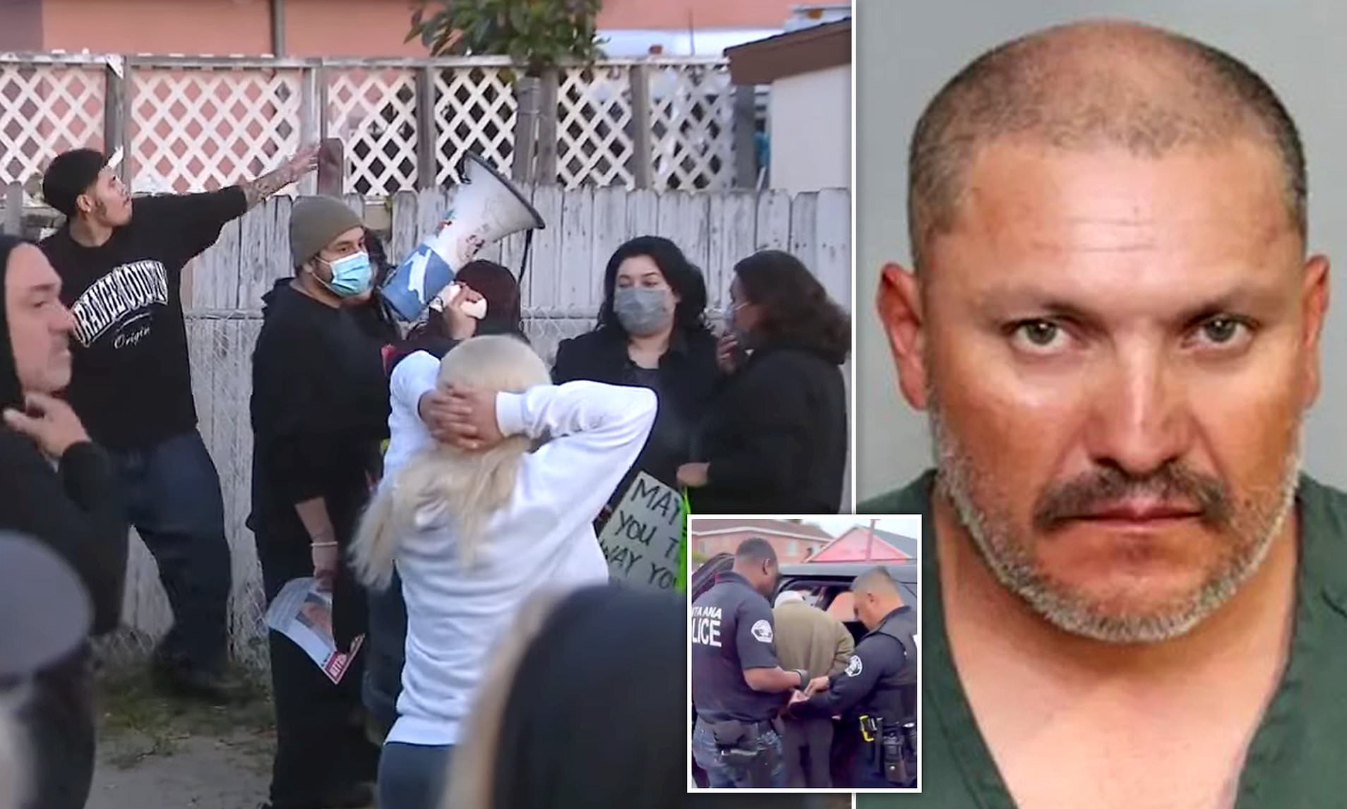 Wild mob surround serial cat killer's home before realizing their giant ...