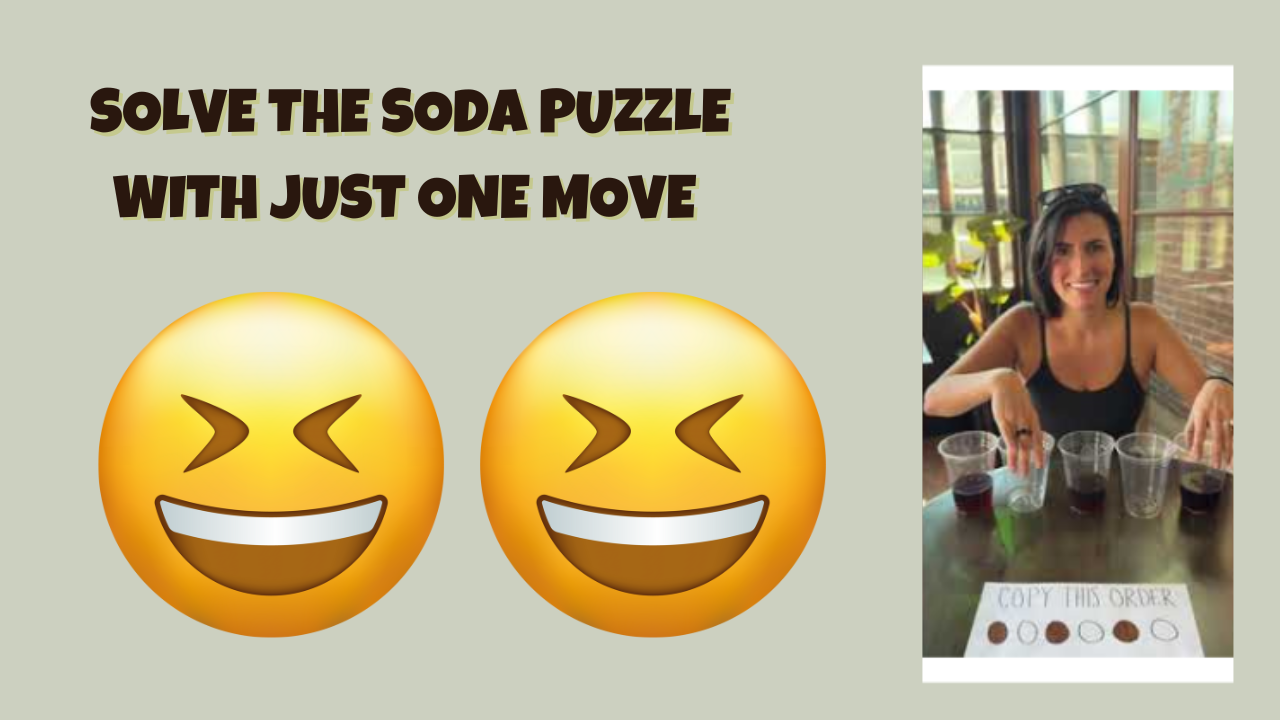 Solve The Soda Puzzle With Just ONE Move