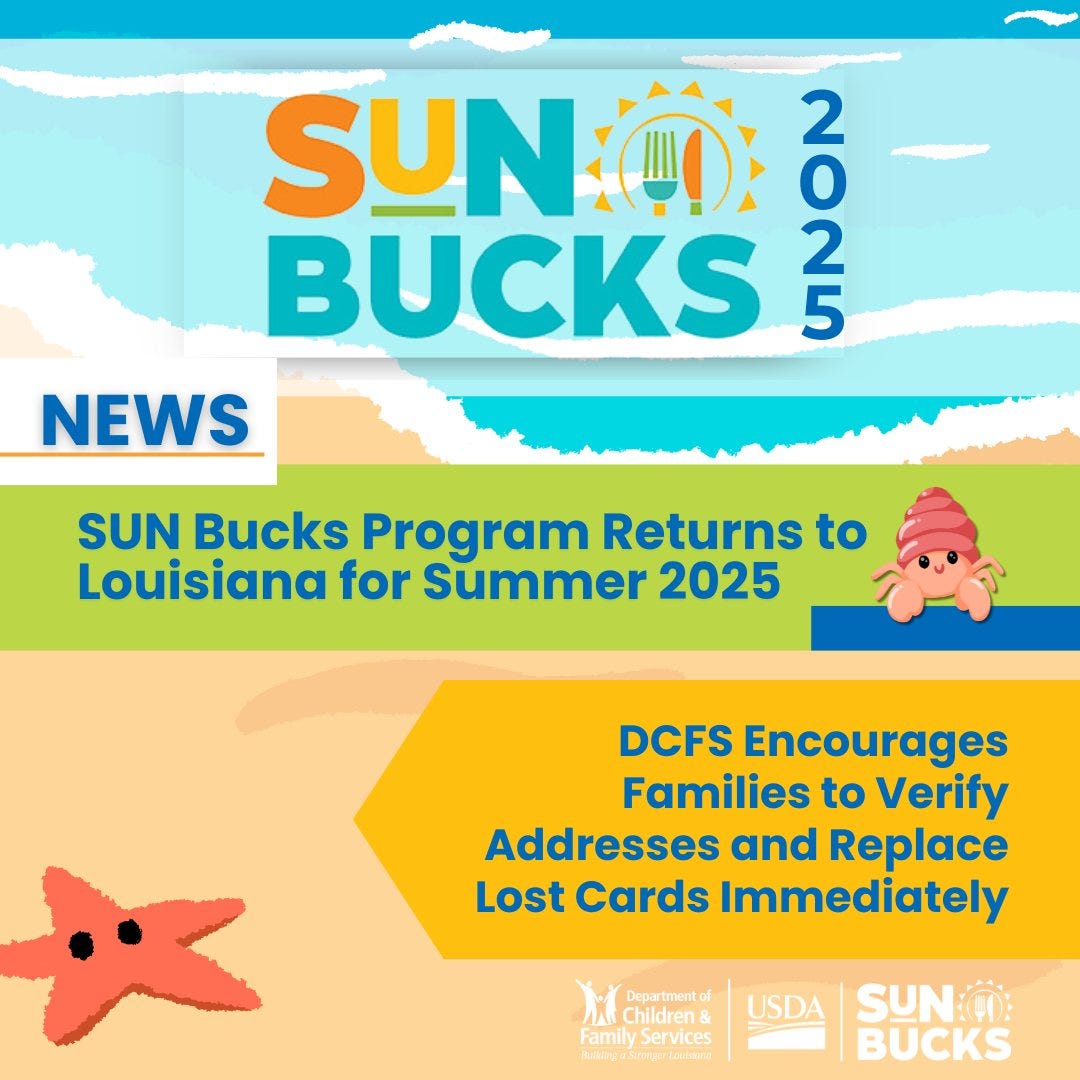 Do you qualify? Sun Bucks returns in summer 2025 for some Louisiana ...