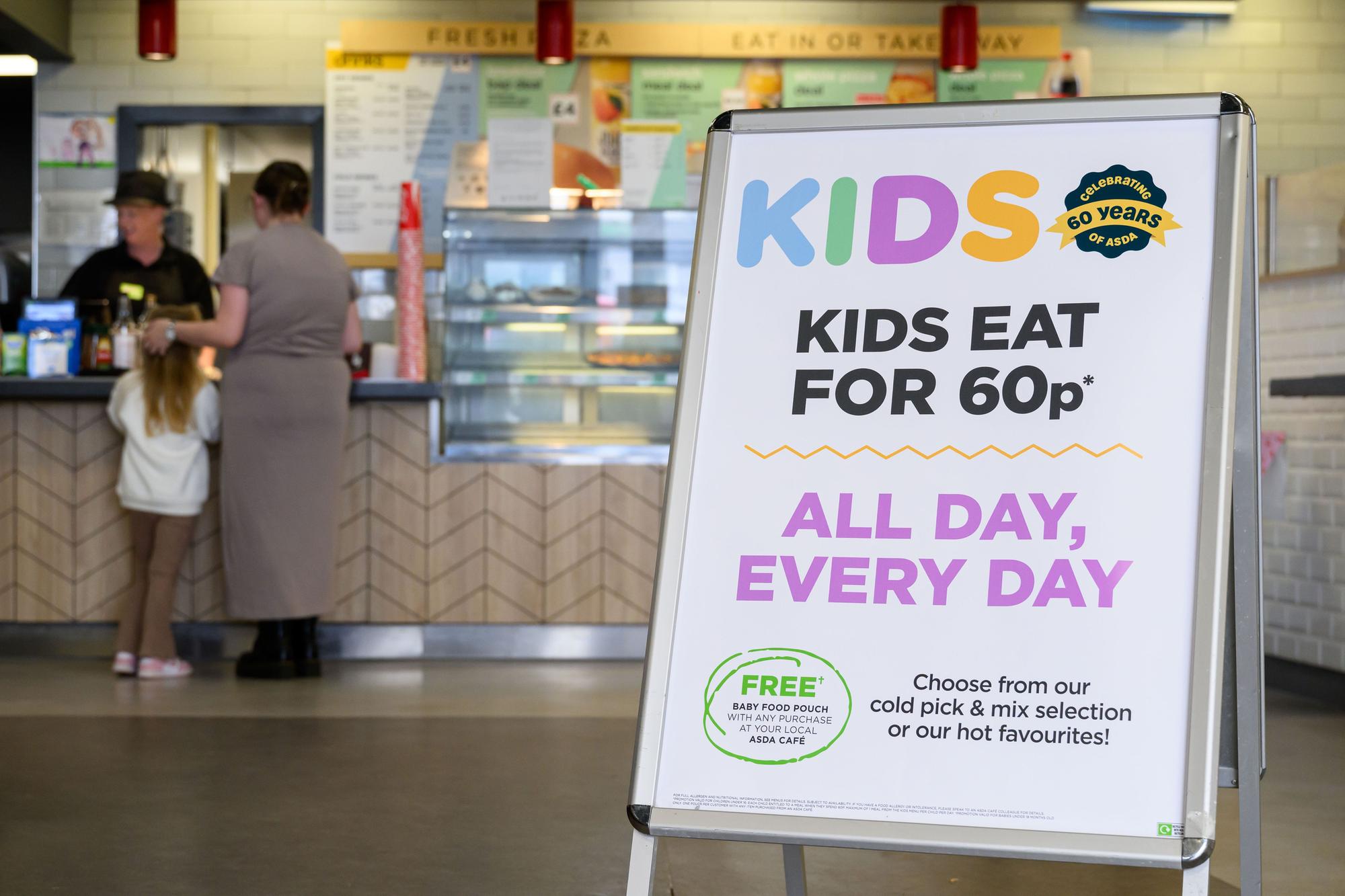 Asda's kids cafe meal deal drops to 60p to kick start retailer's 60th ...