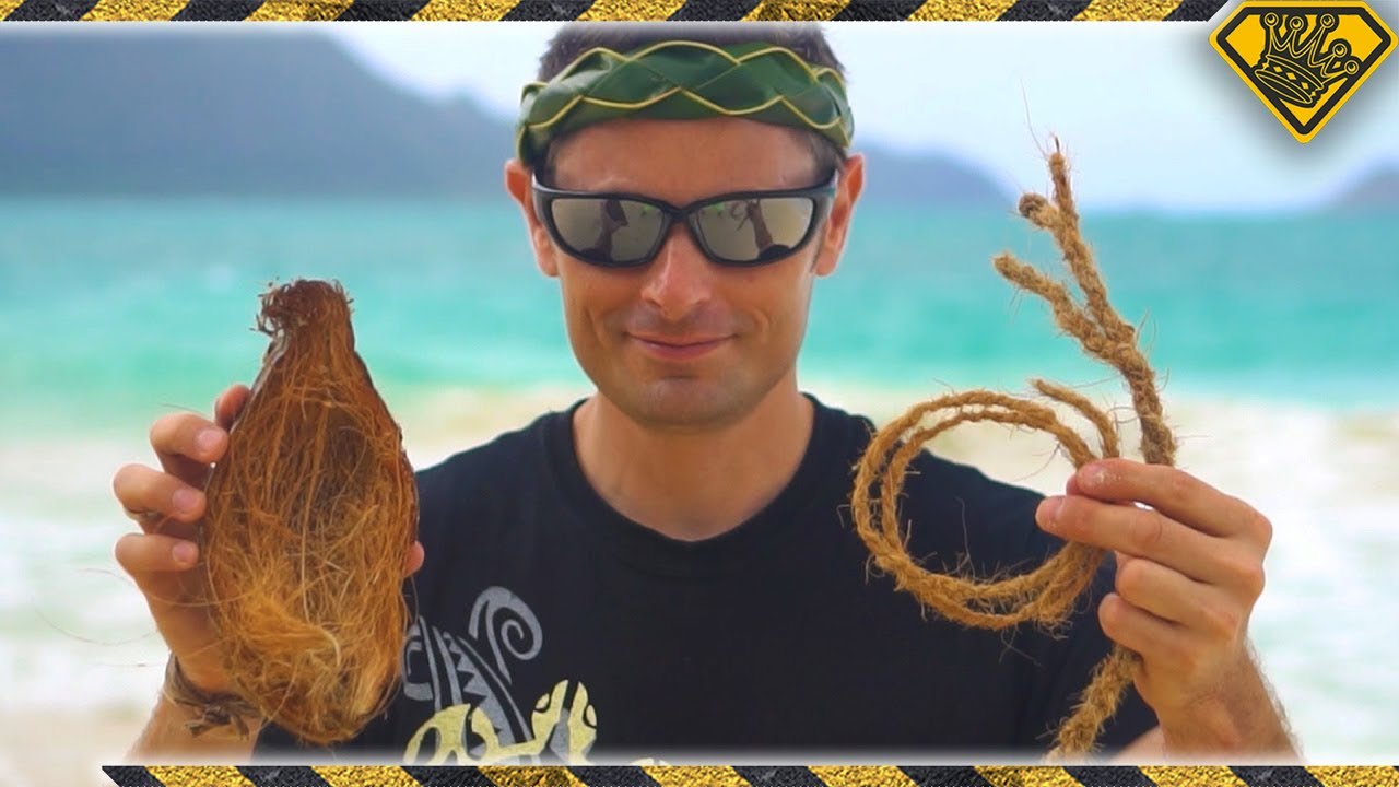 Turn Coconuts Into Rope Using This Simple Trick